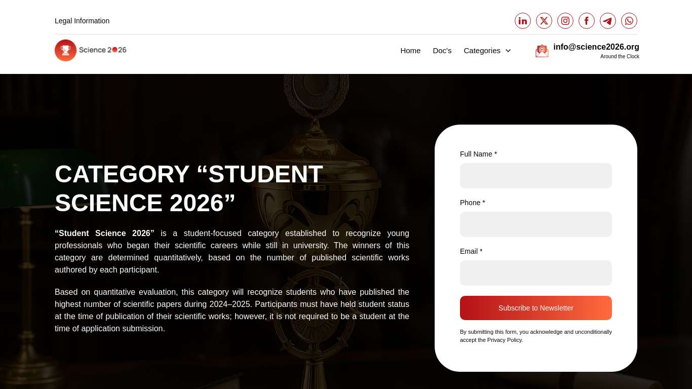 Category “Student Science 2026” | Science 2026